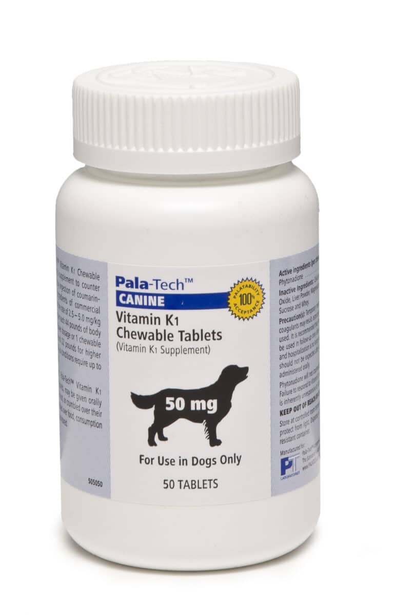 Vitamin K1 Chewable Tablets - 50 mg - Pala-Tech Laboratories